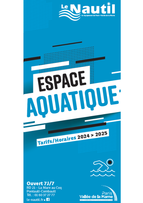 Espace Aquatique 2024/2025 - Le Nautil - Communauté d'agglomération ...